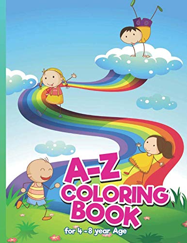 A-Z coloring book for 4- 8 year age: Alphabets coloring Activity Book ...
