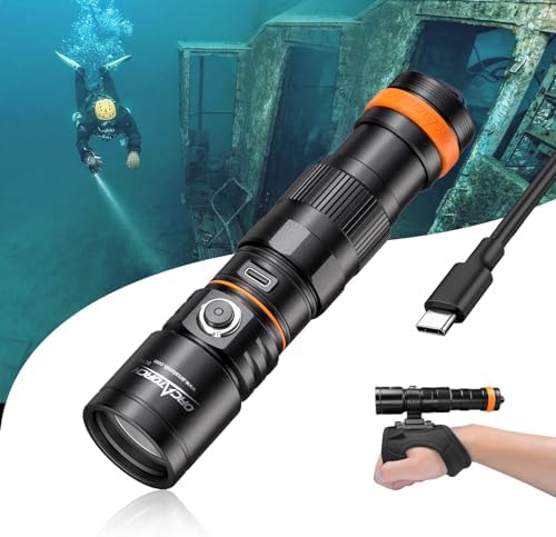 Amazon.com: ORCATORCH DC710 Scuba Dive Light Type C Rechargeable, 3000 ...