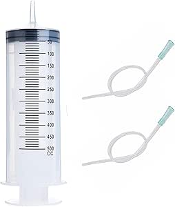 Amazon.co.jp: Quikaboo 大きいシリンジ シリンジ 浣腸 500ml 注射器 チューブ付き 注入型計量容器 多機能注射器 インジェクタ スポイト 注射器型 : 産業・研究開発用品