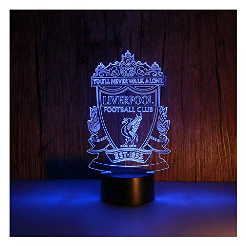 ZHFHA Football Team 3D Night Light Liverpool FC 3D Optical Illusion ...
