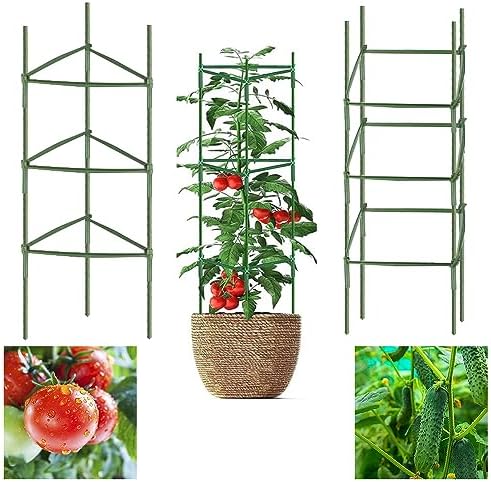 Favengo 3 Pack Tomato Cage Up to 48 inch Tomato Trellis Garden Plant ...