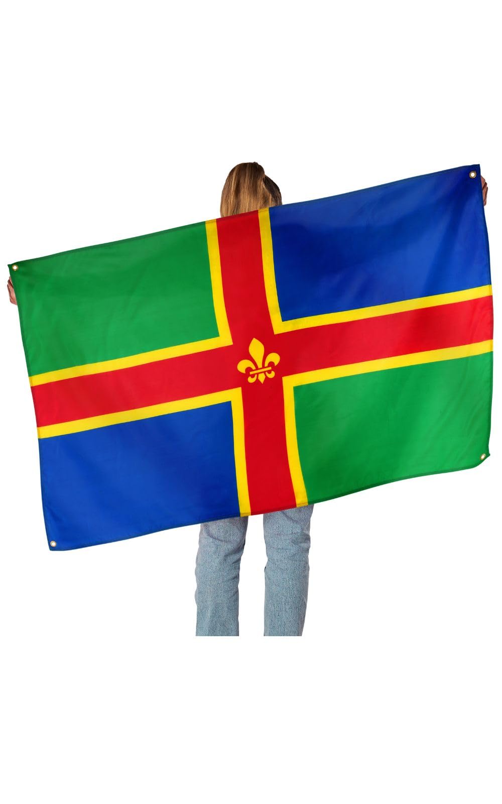 Runesol Lincolnshire Flag, 91x152cm, 3ft x 5ft, 4 Grommets, Eyelet In ...