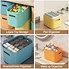 Amazon.com - ORGIDOL 8 Pack Colorful Storage Bins with Lids Stackable ...