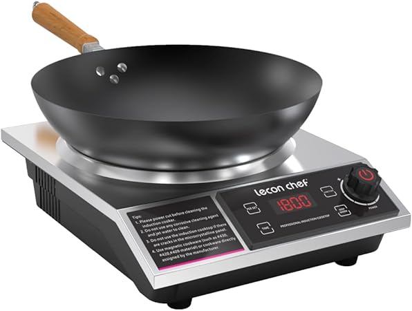 Amazon.com: leconchef Induction Cooker with Wok 1800W Professional ...