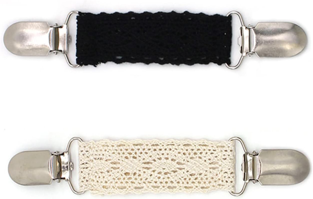 Amazon.com: 2 Pcs Sweater Clips for Cardigans Shawl Collar Clasp Shirt ...