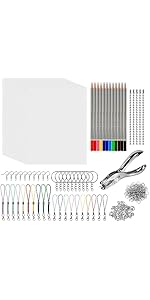 SUPRBIRD Scrapbooking Scrapbook Zubehör Set, Vintage Bullet Journal Zubehör, Notizbuch mit ...