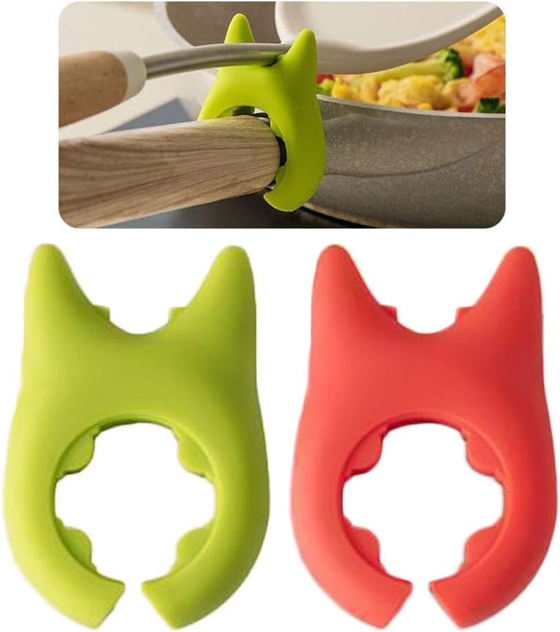 Amazon.com: WAXCMXYH 2 PCS Spoon Pot Pan Holder Spatula Bracket Clips ...