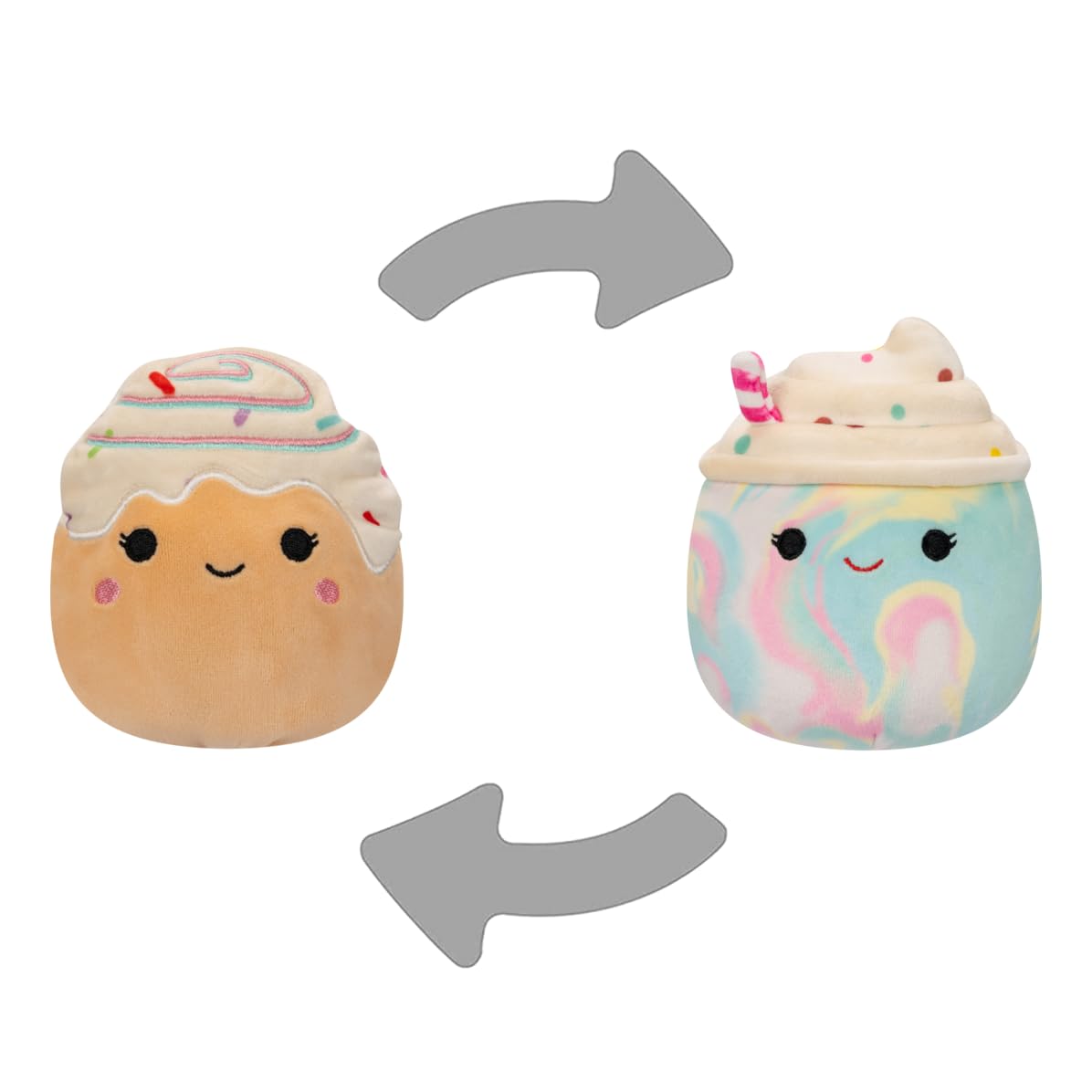 Squishmallows Flip A Mallows Kellen/Reese Mini Plush Toy, 5 Inch Size ...