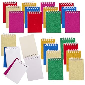 Playbees Mini Prism Spiral Notepads - 24PK Bulk Small Pocket Mini ...