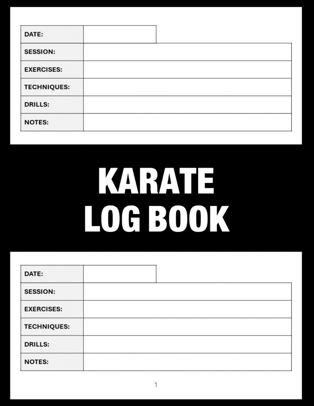 Karate Log Book: Karate Journal | 120 Numbered Pages | 8.5 x 11 inches ...