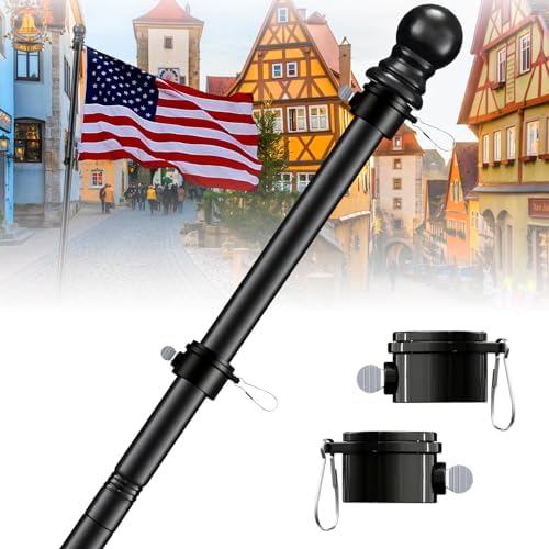 Amazon.com : Flag Pole for Outside House - 5ft Tangle Free Flag Poles ...