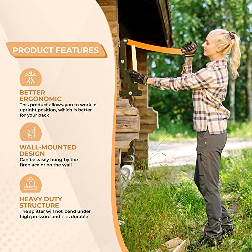 Wall Log Splitter – Manual Wood Splitter – Uncomplicated, Easy & Safe ...