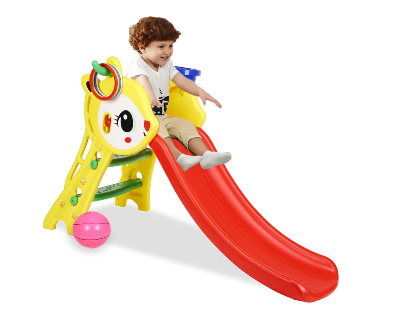 eHomeKart Slide for Kids - Playtool 3-in-1 Rabbit Foldable Slider With ...