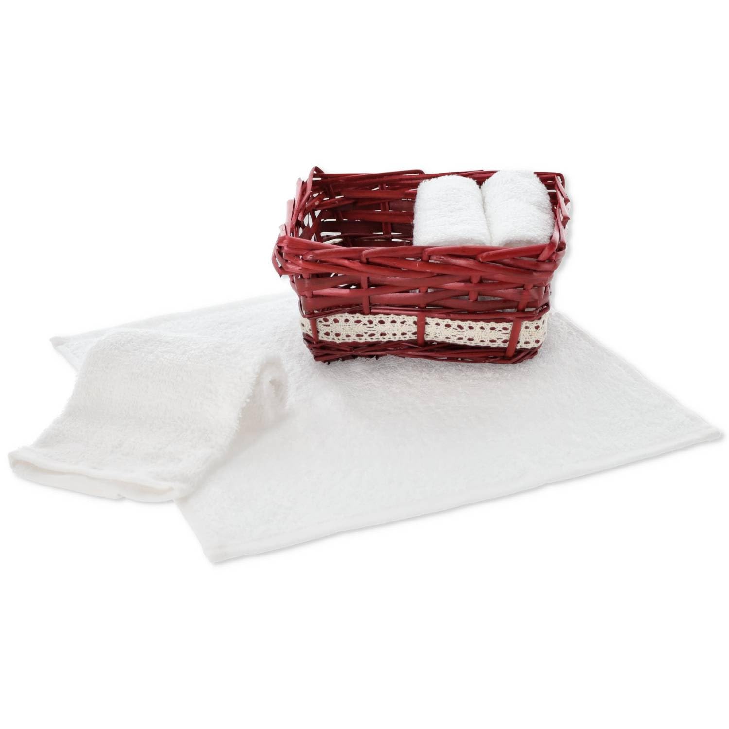 Lavette Con Cestino Amazon Lacasashop Cestino Con 4 Lavette Asciugaani ...