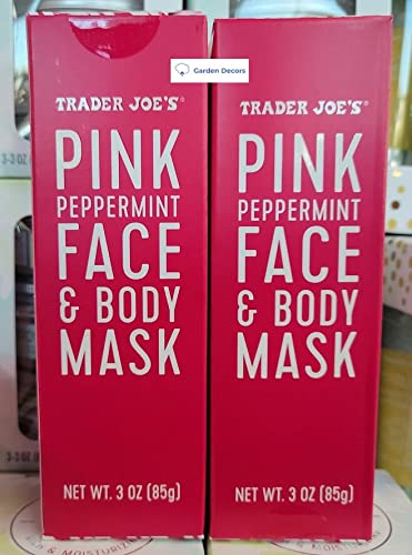 Amazon.com : Trader Joe’s Pink Peppermint Face & Body Mask 3oz 85g (Two ...
