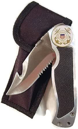 Amazon.com: USCG US COAST GUARD LOGO ON STAINLESS STEEL KNIFE : Sports ...