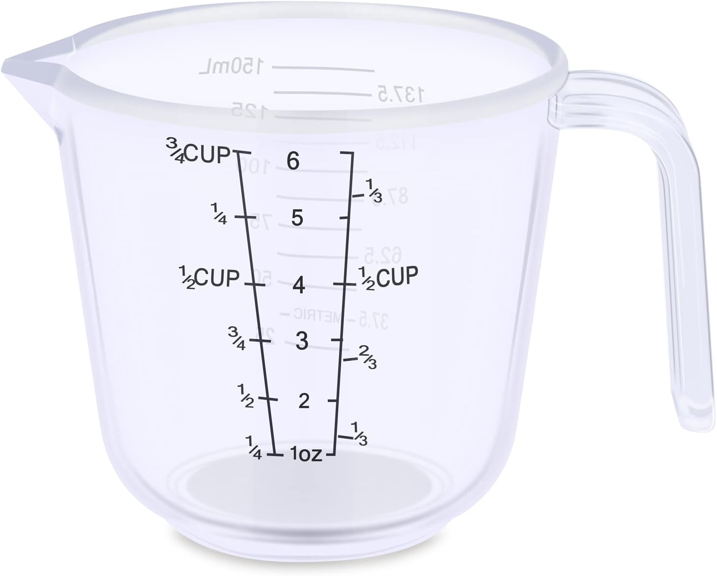 Amazon.com: DOTINGHUX 12 oz Measuring Cup 1½ Cup Glass, Clear, Red ...