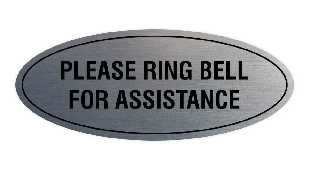 Amazon.com : Signs ByLITA Oval Please Ring Bell for Assistance Sign ...