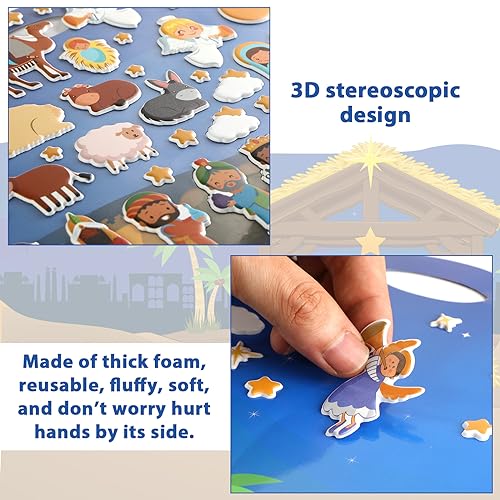 Snapklik.com : Christmas Nativity 3D Puffy Sticker Activity Book Set ...