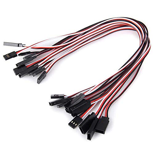 Generic 10 x 300MM Servo Extension Wire Cable for RC Car RC Helicopter ...