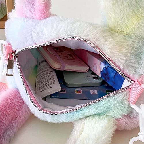 Buy Anayo Unicorn Fur Sling Bag Kids Handbag Crossbody Tote Bags Cute ...