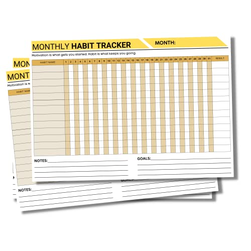 Amazon Brand - Eono Monthly Habit Tracker Undated Calendar (12 Sheets ...
