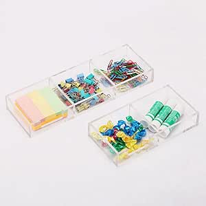 Amazon.com : Clear Acrylic Sticky Note Holder 2 in 1 Sticky Note Holder ...