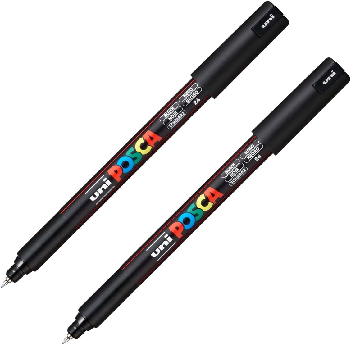 Posca PC-7M Paint Marker Art Pens - 4.5-5.5mm Large Bullet Nib - Black ...