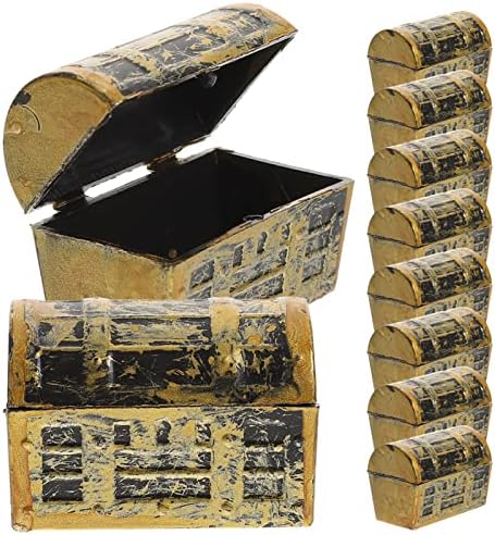 Amazon.com: Gadpiparty 10pcs Mini Pirate Treasure Chests Plastic Chests ...