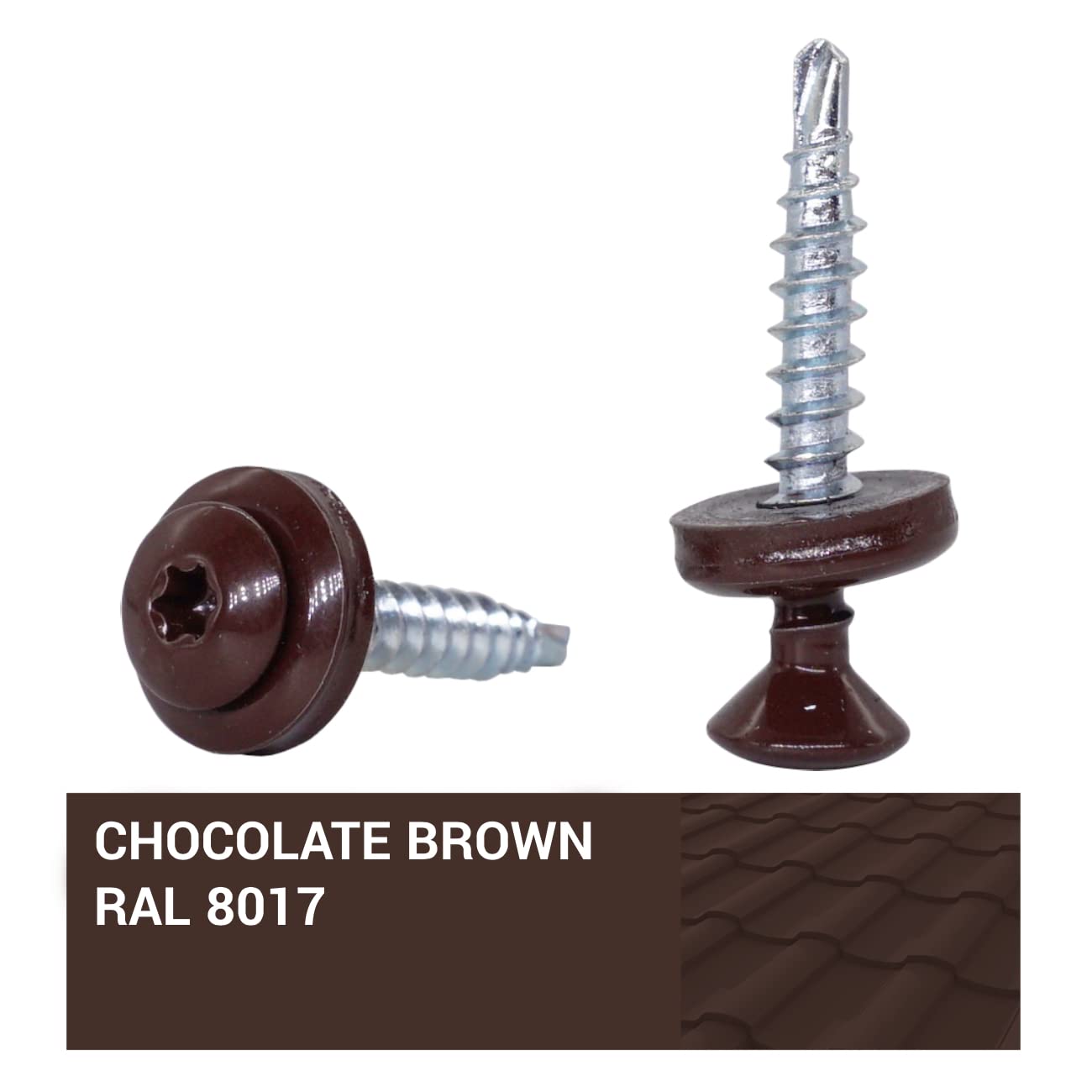 (Pack of 60 pcs) Metal Roofing Torx Screws, 4.8 x 35 mm Painted Self ...