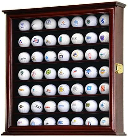 Amazon.com: 49 Golf Ball Display Case Cabinet (Cherry) : Sports & Outdoors