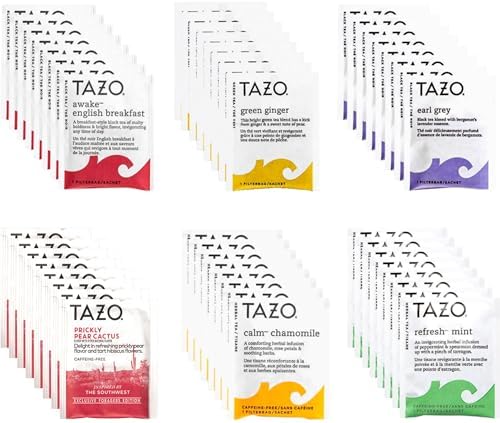 Amazon.com: TAZO Tea Bags Sampler, 48 Count Variety Gift Box, 6 ...