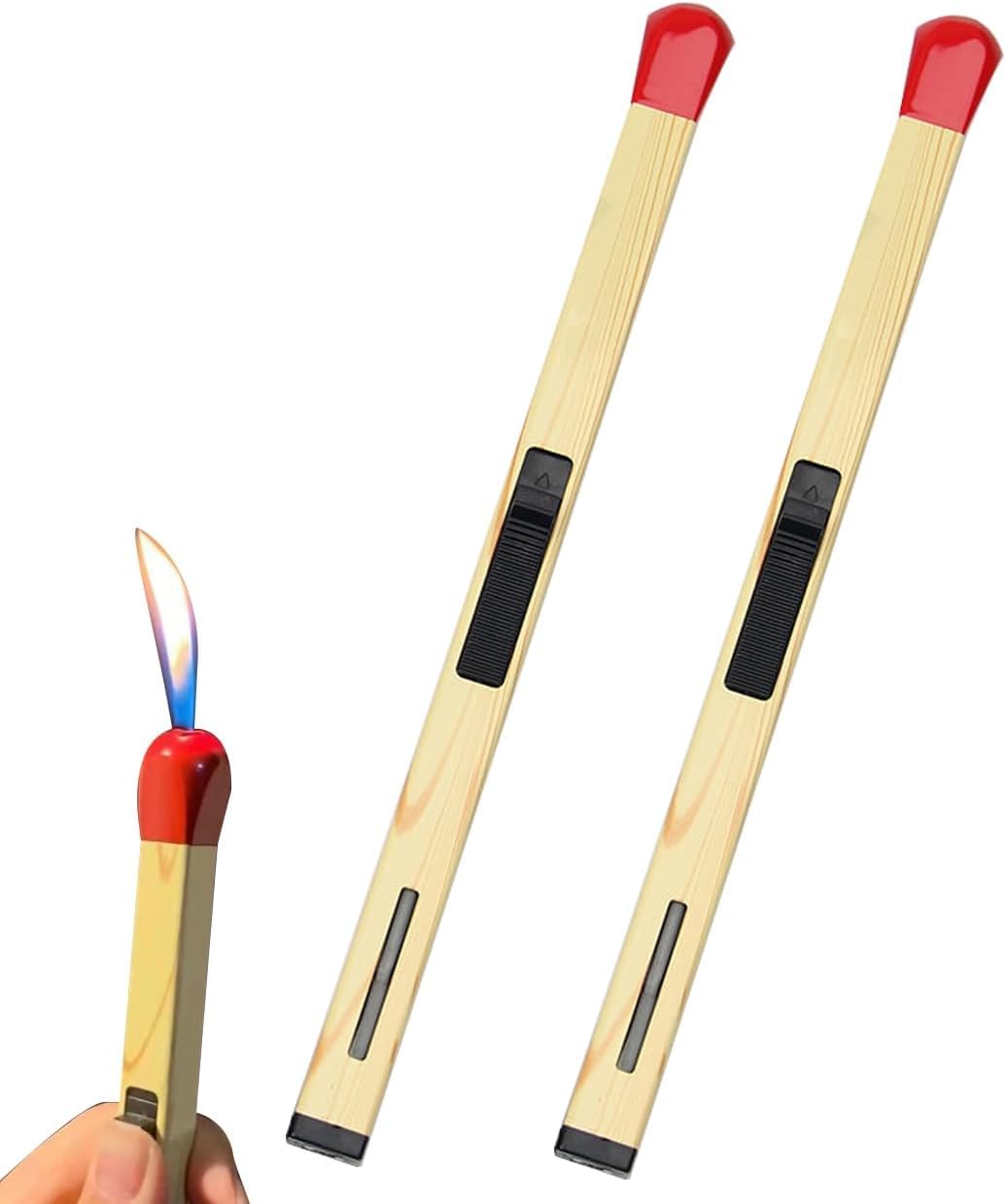 Amazon.com: Creative Matchstick Lighter, Open Flame Lighter Refillable ...