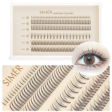 SIMER Individual Lashes 220 Clusters 4 Types Cluster Lashes Natural ...