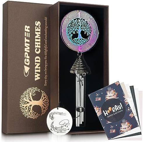 Amazon.com : Thank You Wind Chimes with Tree of Life Wind Spinner ...
