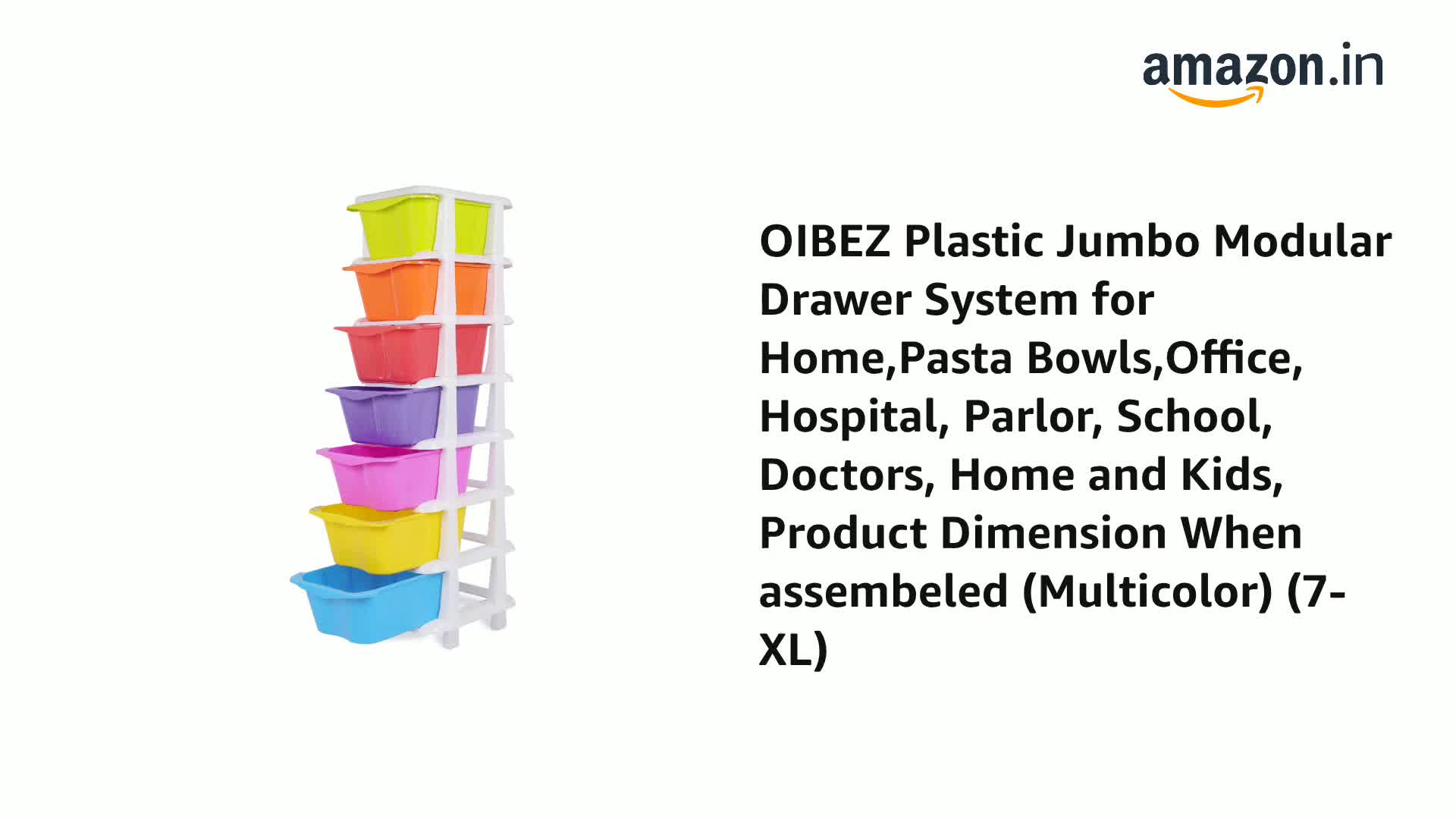 Watch OIBEZ Plastic Jumbo Modular Drawer System for Home,Pasta Bowls ...