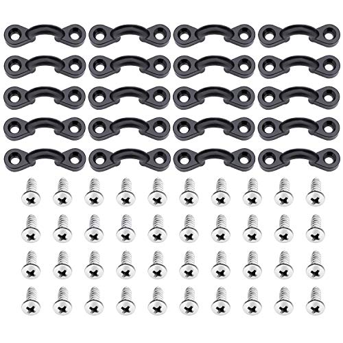 Awpeye 20PCS Kayak Eyelets, Kaya Rivets & Nylon Bungee Deck Loops Tie ...