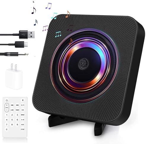 Tragbarer Desktop-CD-Player mit Bluetooth, CD-Player mit HiFi ...
