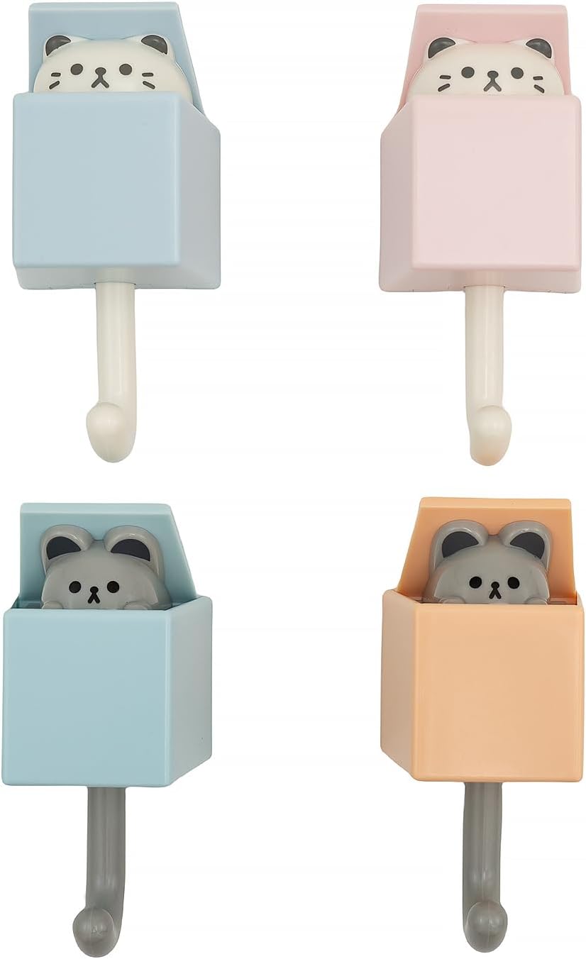 Amazon.com: YUANSM 4pcs Kawaii Room Decor Cute pet Hooks Non-Perforated ...