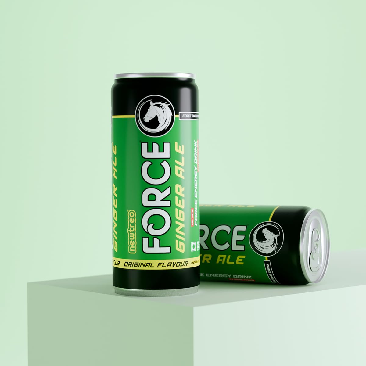 Newtreo Force Ginger Ale | Natural Ginger & Lemon | Premium Ale | Low Sweetness | Pack of 24 ...