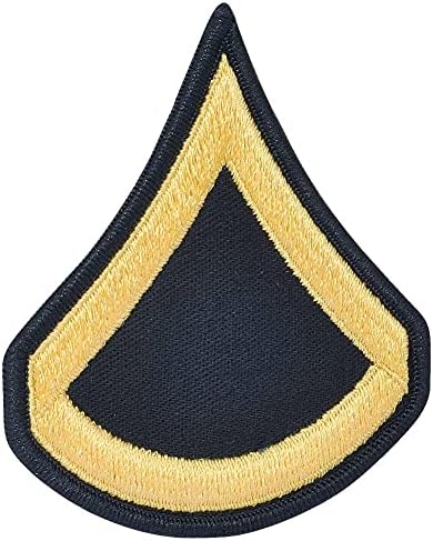 Amazon.com: Army PFC Chevrons Stripes Blue Gold ASU Size Male: Clothing ...