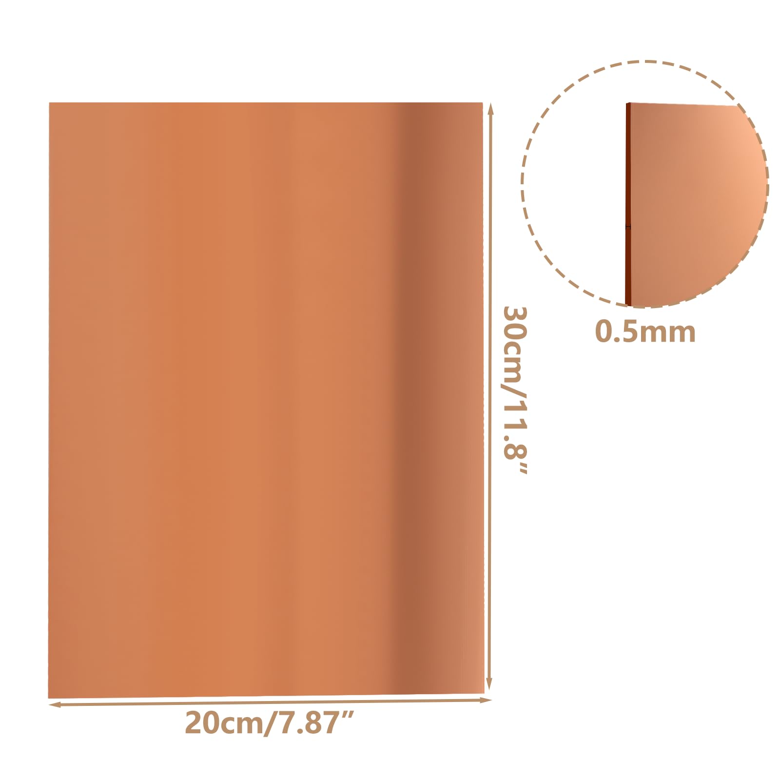 Metal Copper Plate Film Attached Copper Plates for Crafts, Jewelry ...