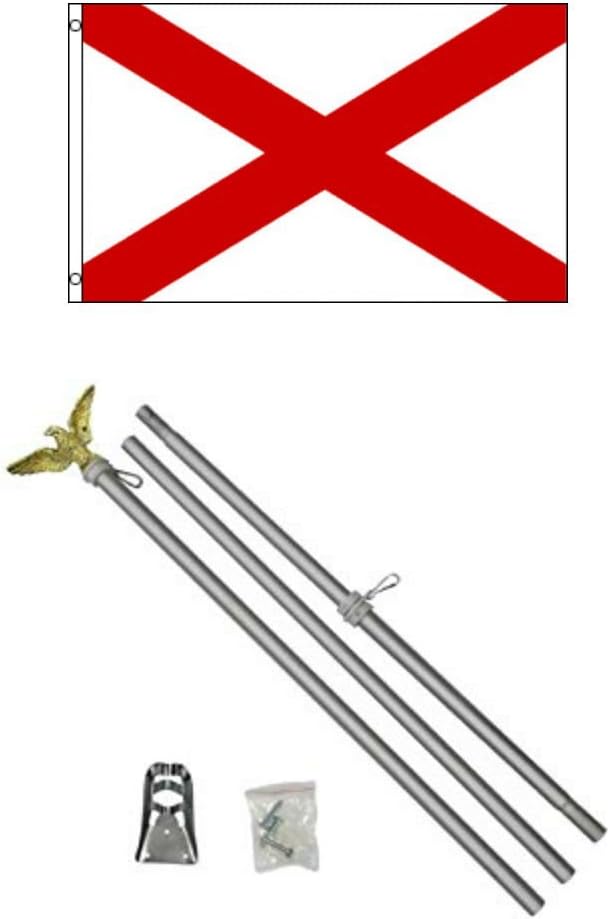 Amazon.com : Alabama 3'x5' Polyester Flag With 6' Aluminum Flag Pole ...