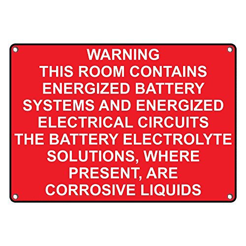 Weatherproof Plastic Warning This Room Contains Energized Battery Sign ...