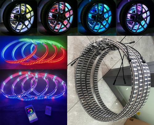 Amazon.com: 8Rolls - Double Side Quad Row RGB Dream Color Chasing Flow ...