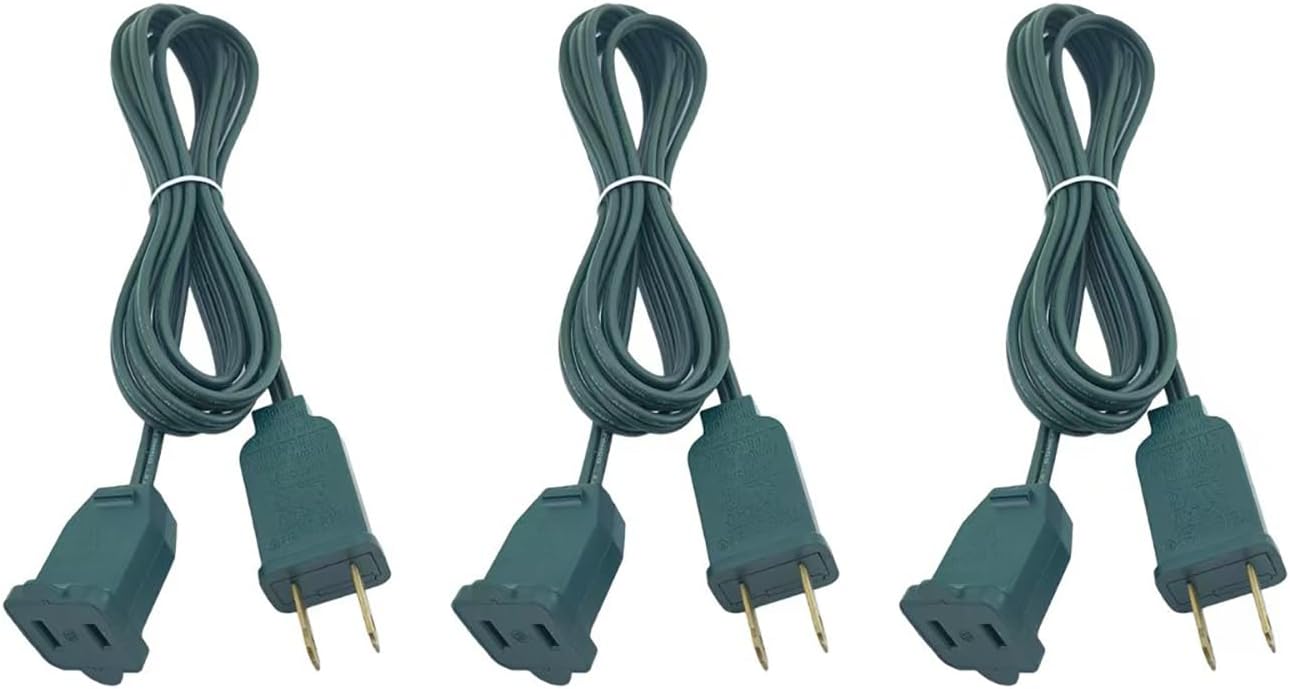 Thicker 18AWG 6FT Green Extension Cord Wire US Polarized AC 2-Prong ...