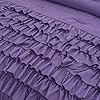 Amazon.com: MWMWMW Girls Purple Ruffle Comforter Set Full, Purple ...