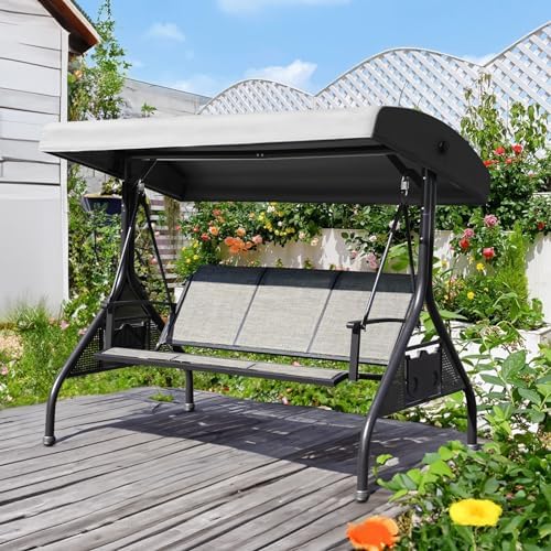 Amazon.com: VINGLI 5 FT Outdoor Porch Swing with Frame, Patio Hanging ...