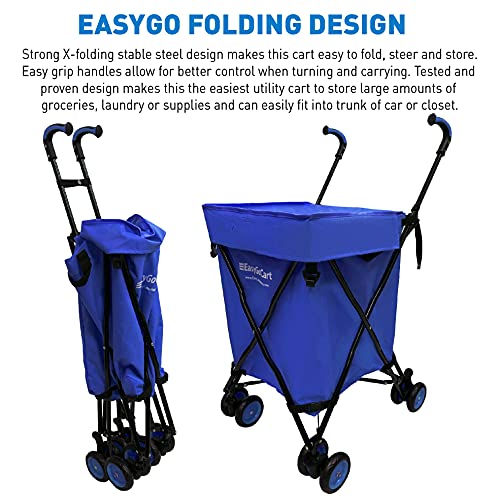Snapklik.com : EasyGo Cart Folding Grocery Shopping And Laundry Utility ...