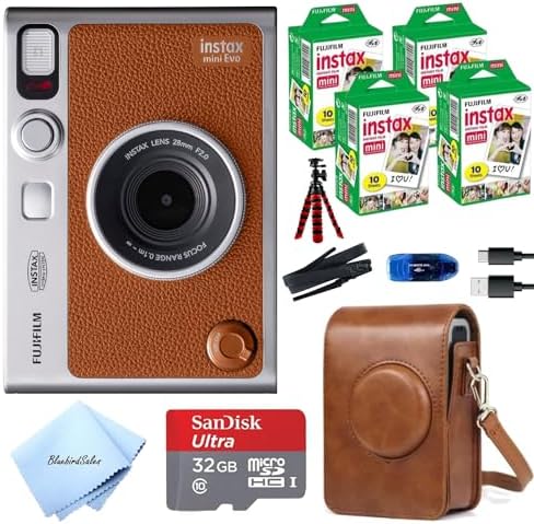 Amazon.com : Fujifilm Instax Mini EVO Hybrid Brown Instant Camera ...